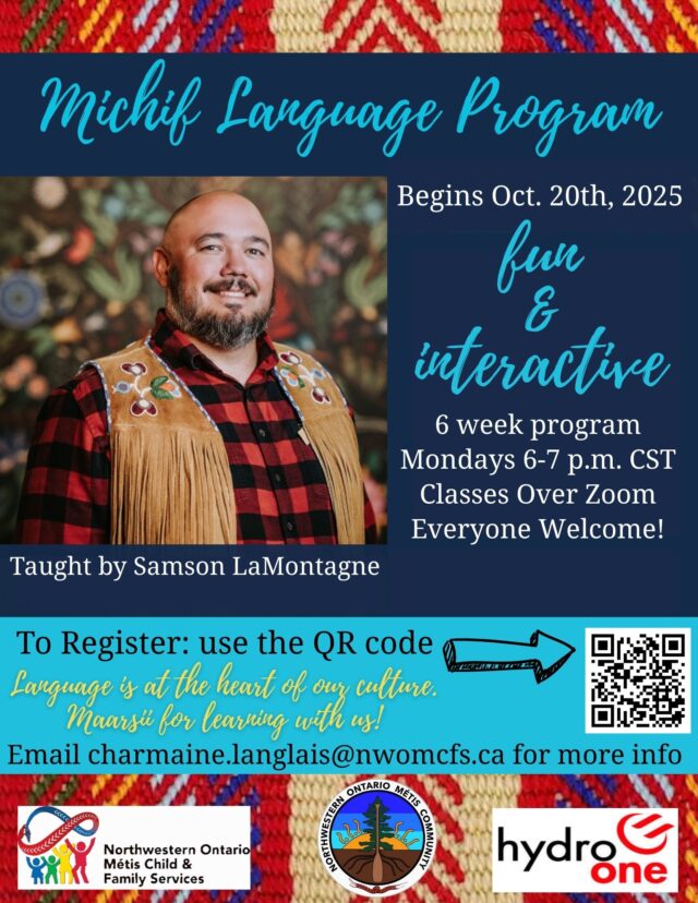 Michif Language Program – 6-Week Program – Taught by Samson LaMontagne ...